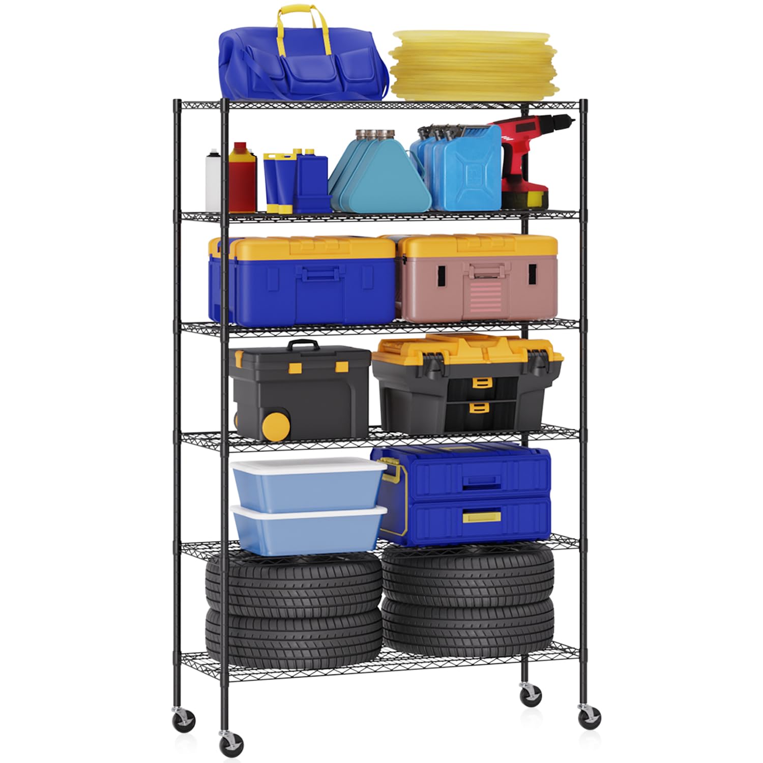 Amazon.com: BestOffice 18x48x77 Storage Shelves Commercial Heavy Duty ...
