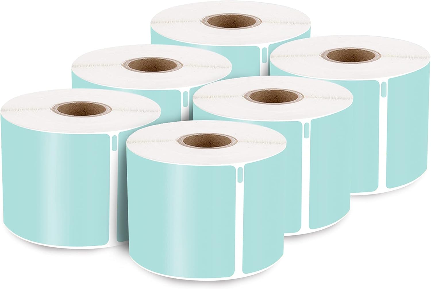 Amazon.com : enKo [6 Rolls, 1800 Direct Thermal Labels] Blue Turquoise ...