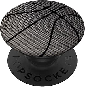 Amazon.com: Basketball in black and gray phone stand PopSockets PopGrip ...