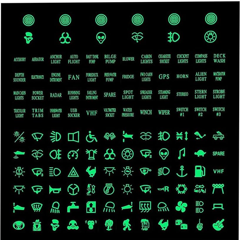 Amazon.com: leediga 132 PCS Car Center Console Button Stickers, Car ...