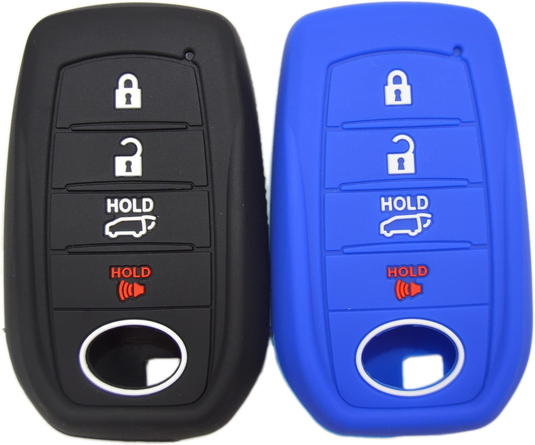 Amazon.com: Silicone 4 Buttons Key Fob Cover for Toyota 2019+ Land ...