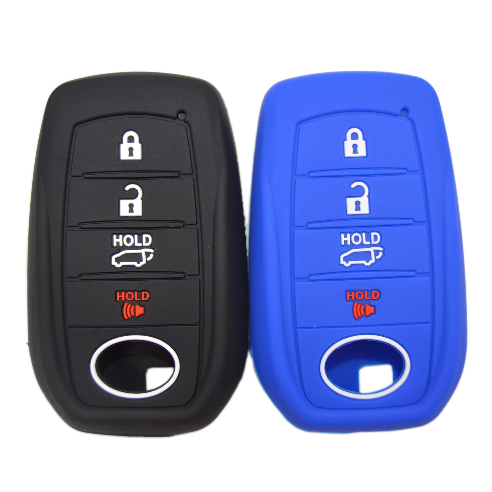 Amazon.com: Silicone 4 Buttons Key Fob Cover for Toyota 2019+ Land ...