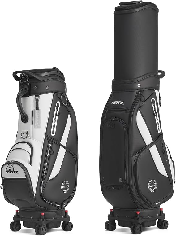 Amazon.com : HELIX Golf Cart and Travel Bag with Wheels and Retractable ...