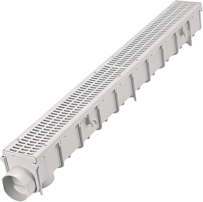 3-Inch Pro Series Channel Drain Kit – Linear French Drain System with ...