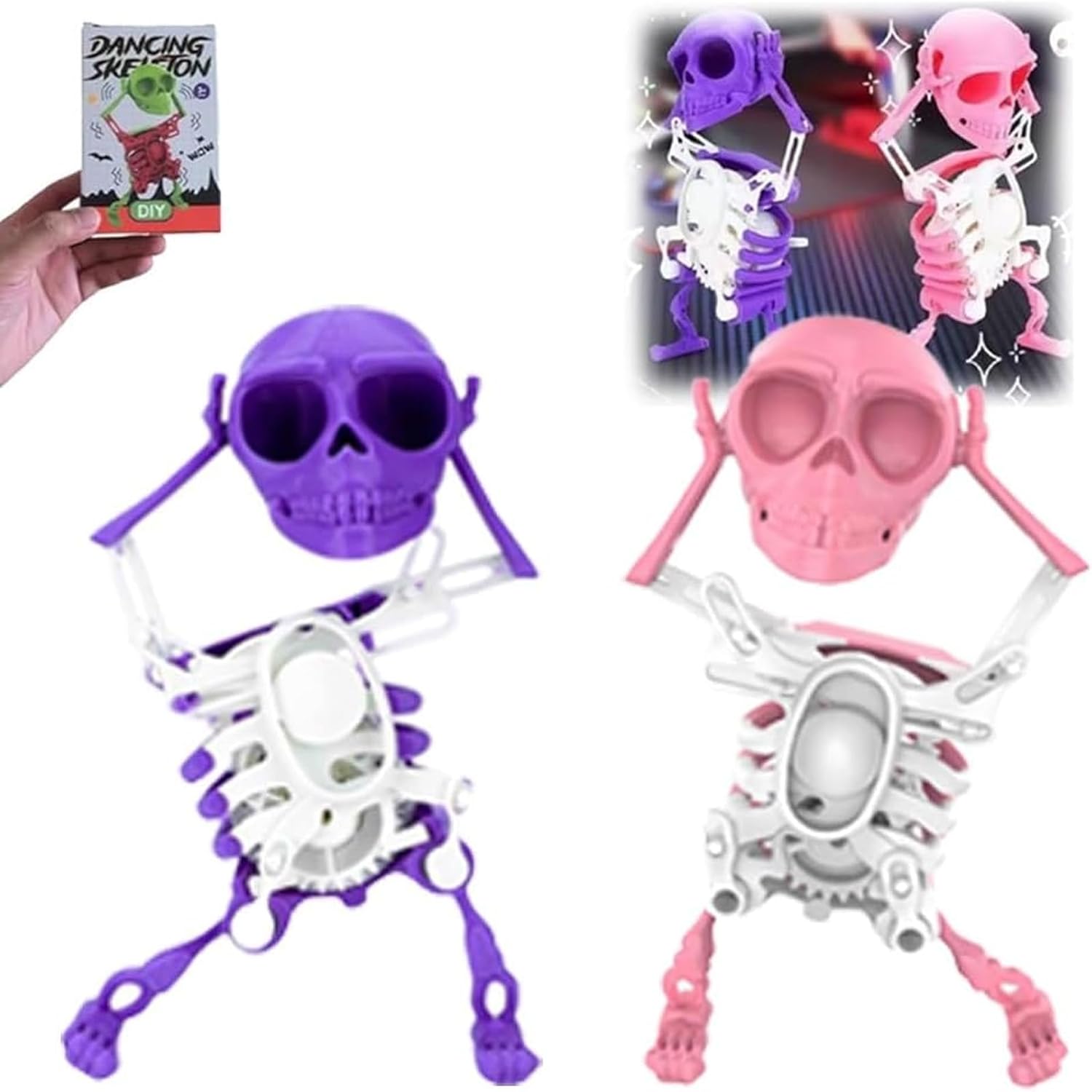 Amazon.com: Dancing and Swinging 3D Skull Toy, Funny Wind up Dancing ...