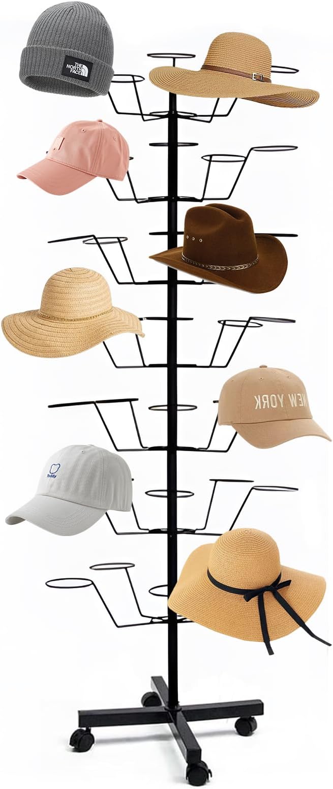 Amazon.com: tonchean Modern Large Freestanding Hat Rack Stand, 7-Tier ...