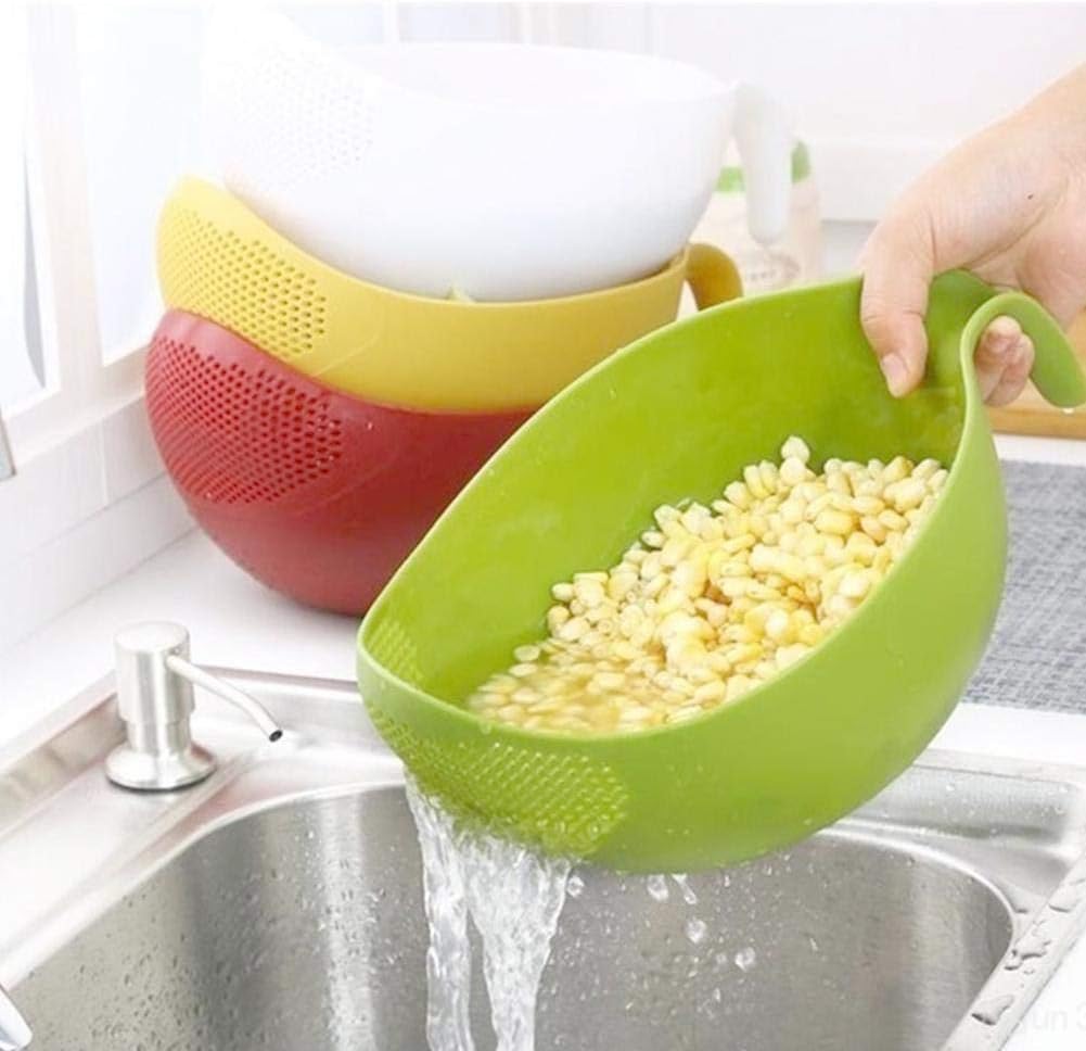 Amazon.com: Rice Washing Filter Strainer Basket Colander Sieve Fruit ...