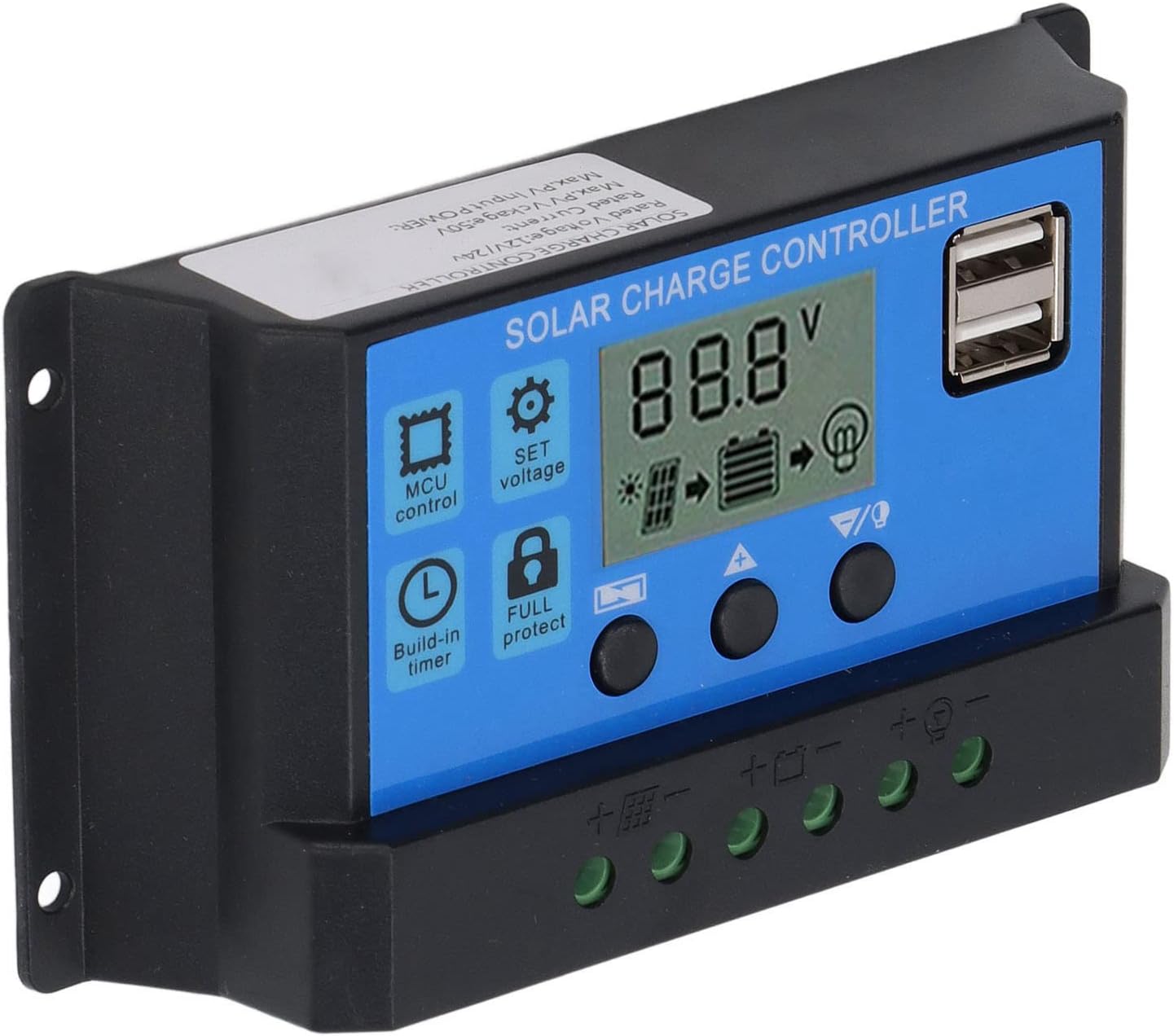 Amazon.com : Solar Controller 12V Solar Panel Controller , PWM Solar ...