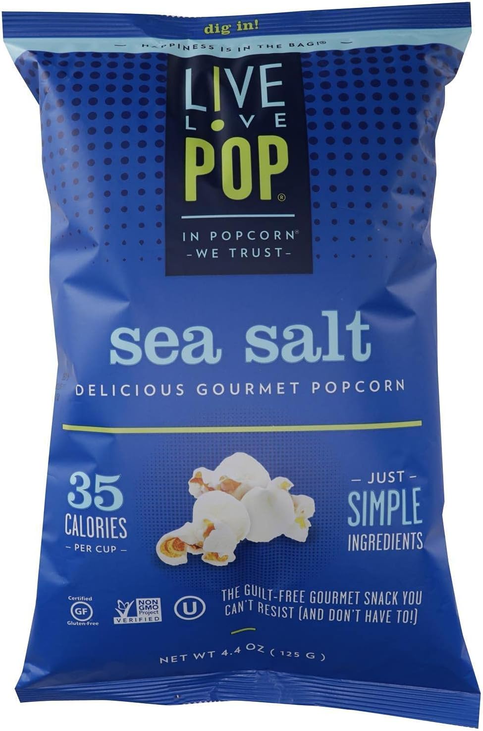 Amazon.com: Live Love Pop Sea Salt Popcorn, 4.4 Oz