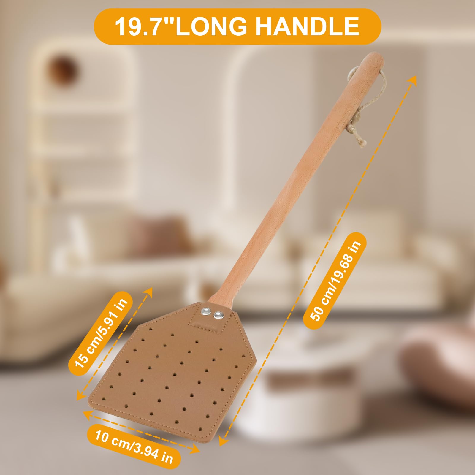 Heavy Duty Fly Swatter Fly Swatter Leather Head Fly Swatter With ...
