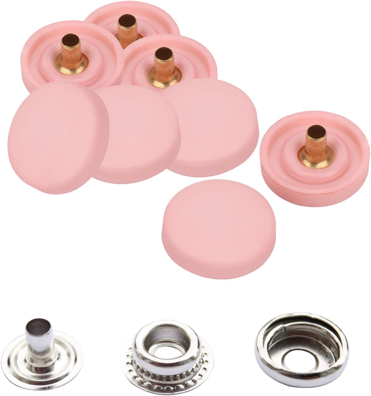 Amazon.com: Trimming Shop 15mm Large Press Studs Snap Fasteners Plastic ...
