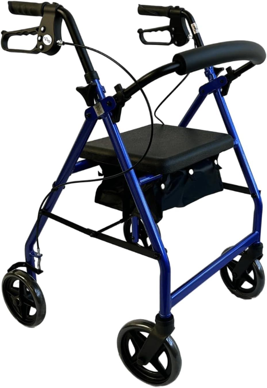 Force Lightweight Folding Aluminium Four Wheel Rollator with Padded ...