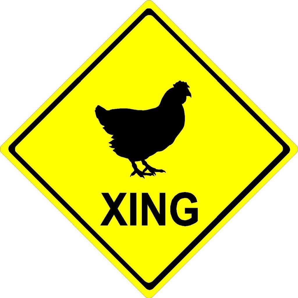 Amazon.com: 4" Chicken XING. Crossing zone Magnet for Auto Car ...