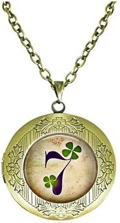 Amazon.com: Lucky Number Seven 7 Necklace - Lucky Necklace - Good Luck ...