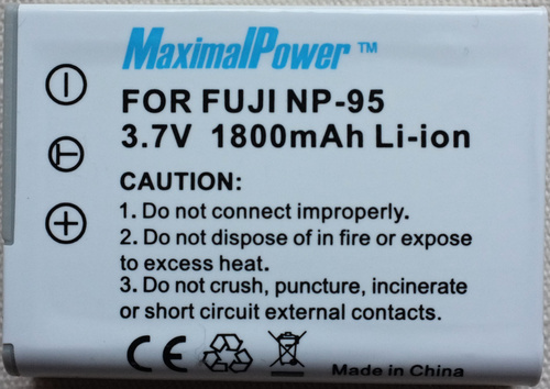 Amazon.com : MaximalPower DB FUJ NP-95 Replacement Battery for Fujifilm ...