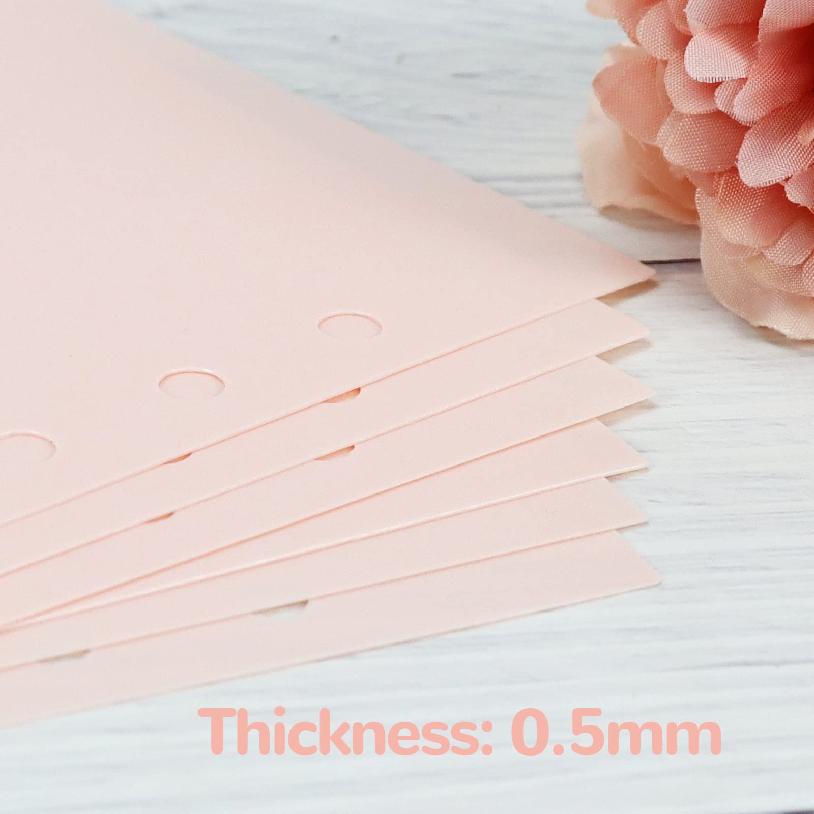 Snapklik.com : Light Pink A5 Plastic Binder Dividers 6 Holes Durable ...