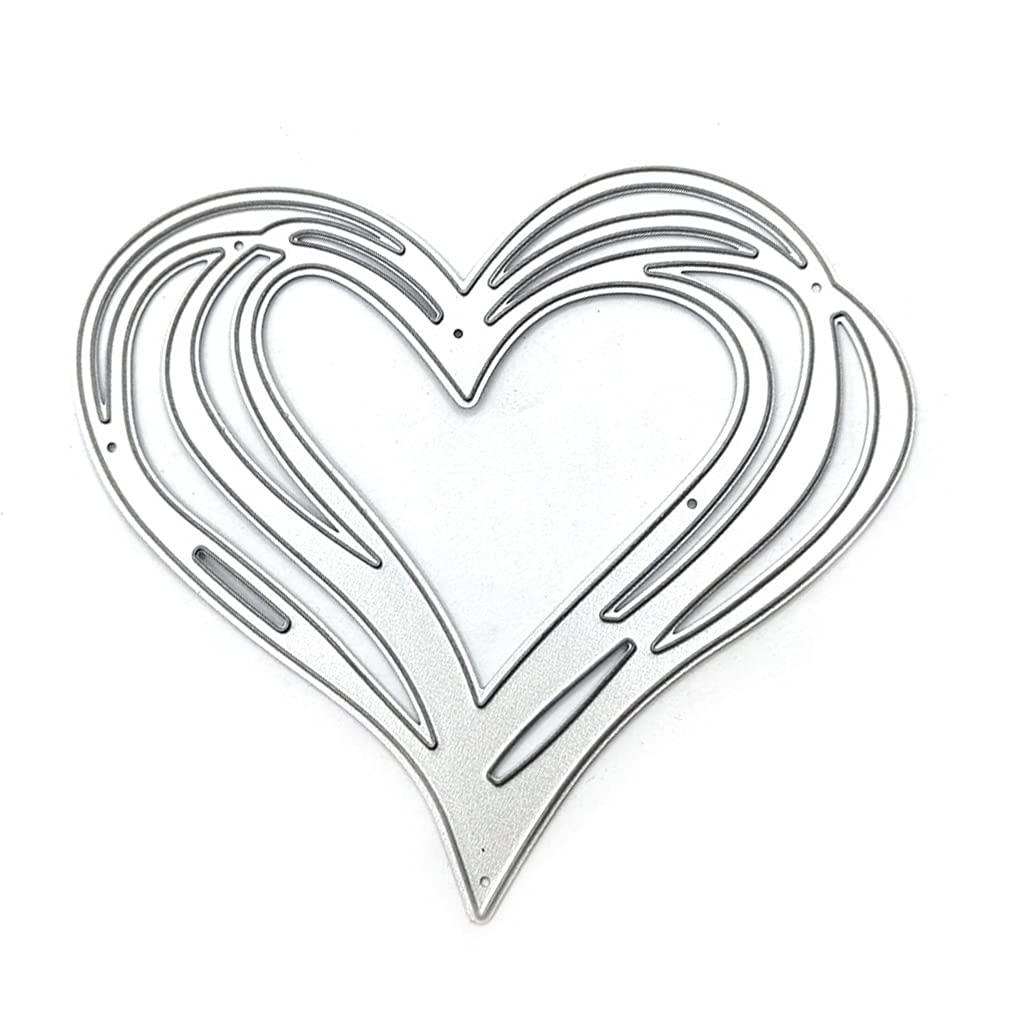 Amazon.com: Heart Metal Cutting Dies Stencil DIY Scrapbook Album Paper ...