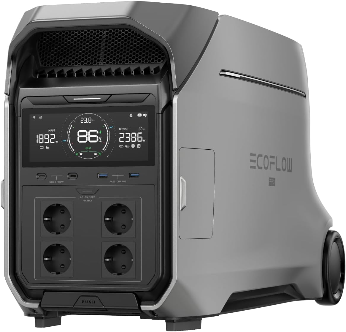 EF ECOFLOW Tragbare Powerstation DELTA 3 Plus, 1024 Wh LiFePO4-Batterie, vollständig aufgeladen ...