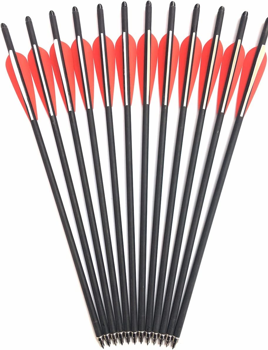 Amazon.com : 6pc Crossbow Bolt Carbon Arrow Carbon Crossbow Arrows 13.5 ...