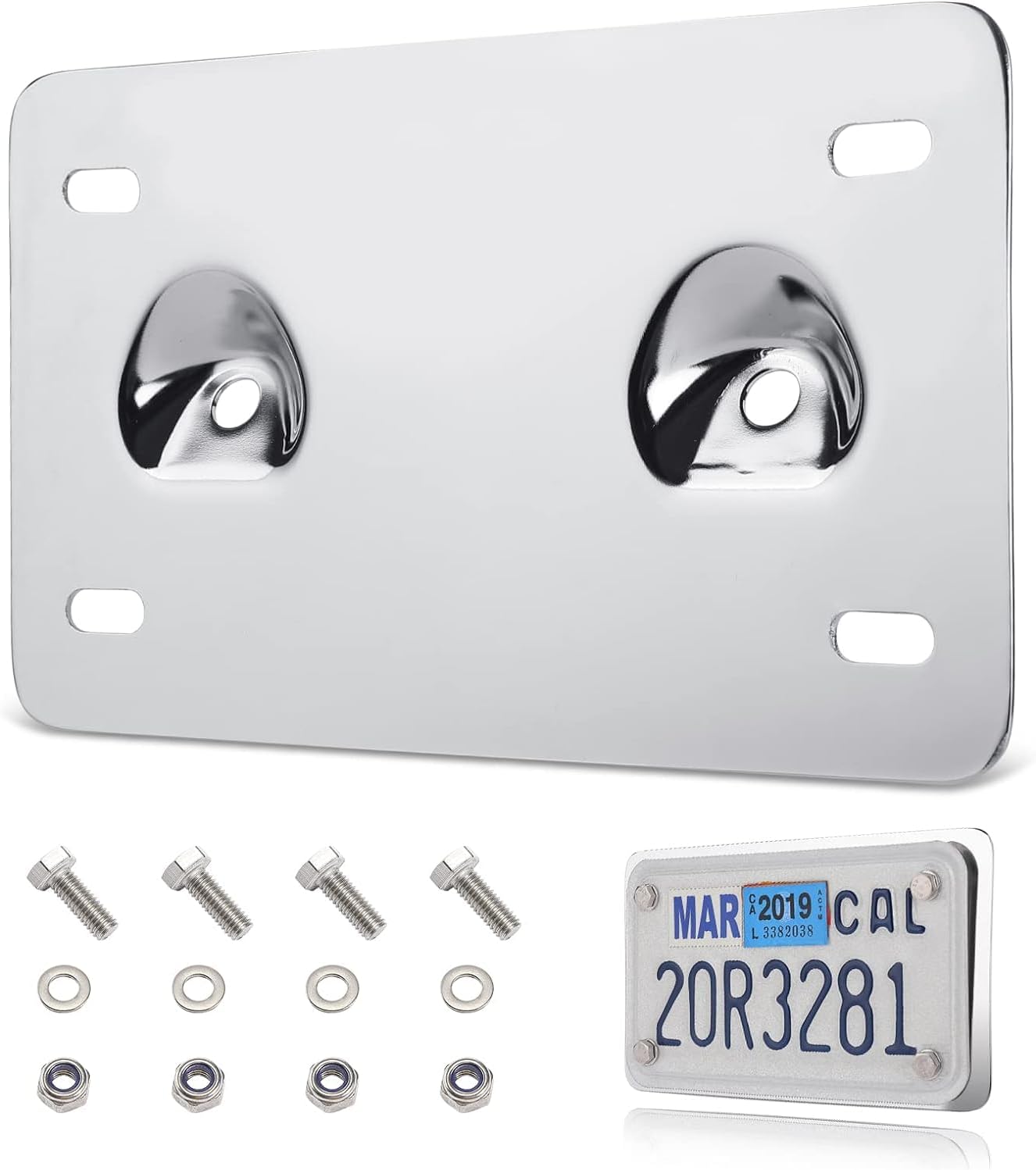 Amazon.com: KEMIMOTO Lay Down License Plate Brackets Plate Mounts ...