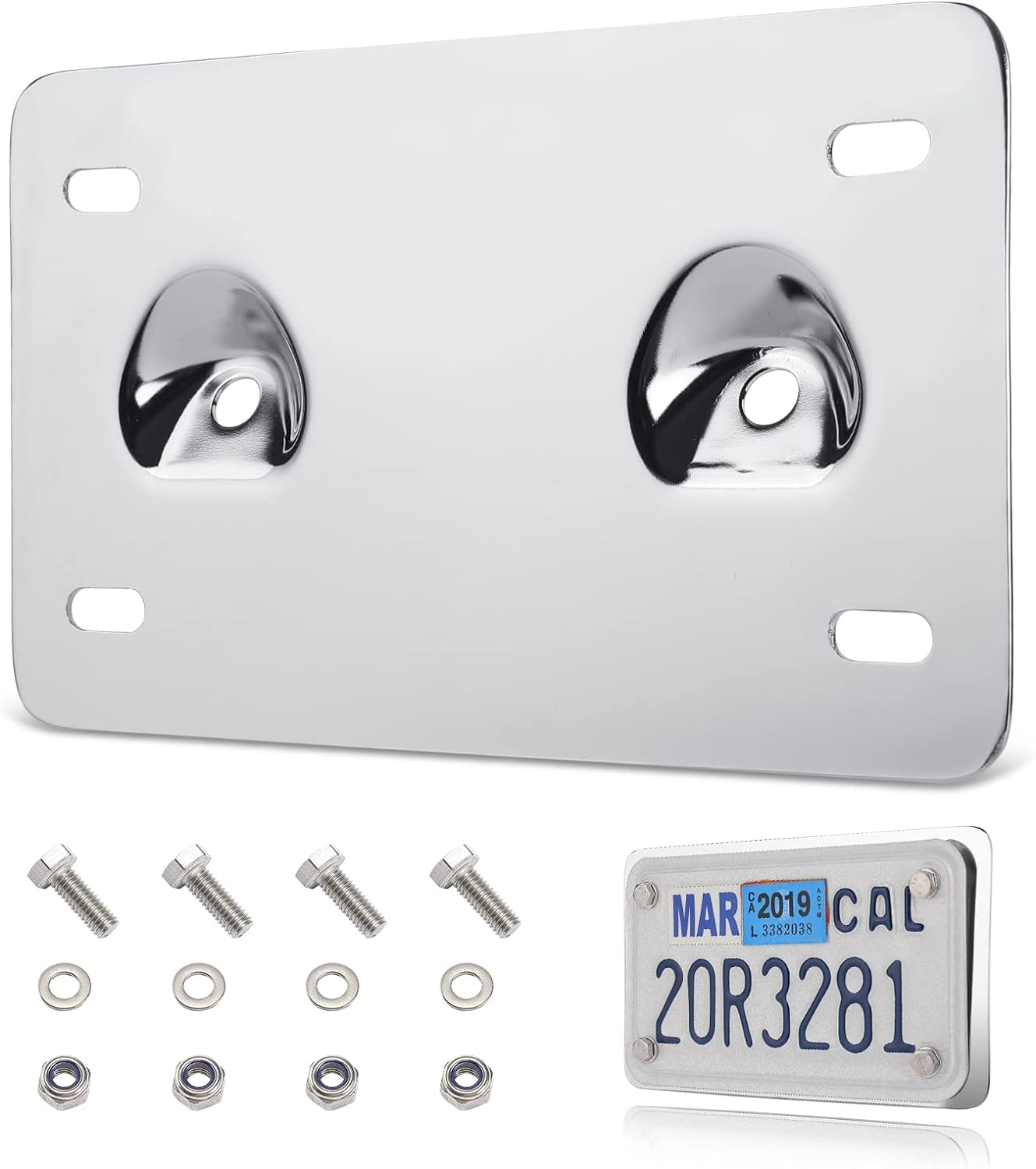 Amazon.com: KEMIMOTO Lay Down License Plate Brackets Plate Mounts ...