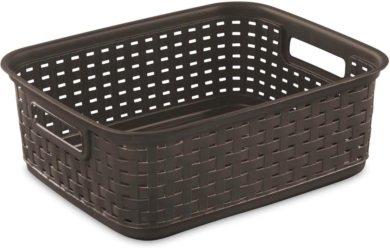 Amazon.com - Sterilite Short Plastic Weave Storage Basket, Bin ...