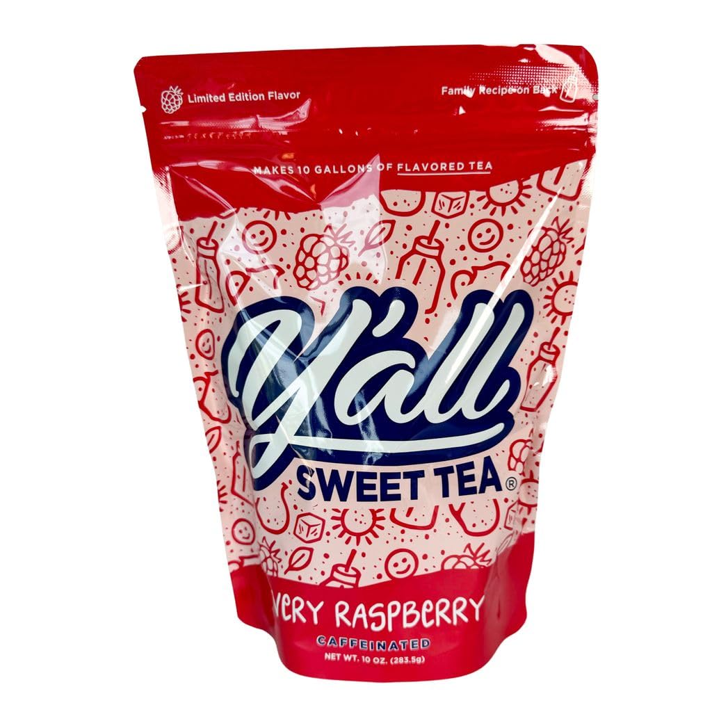 Amazon.com : Y'all Sweet Tea - Raspberry Flavored Iced Tea Bags One ...