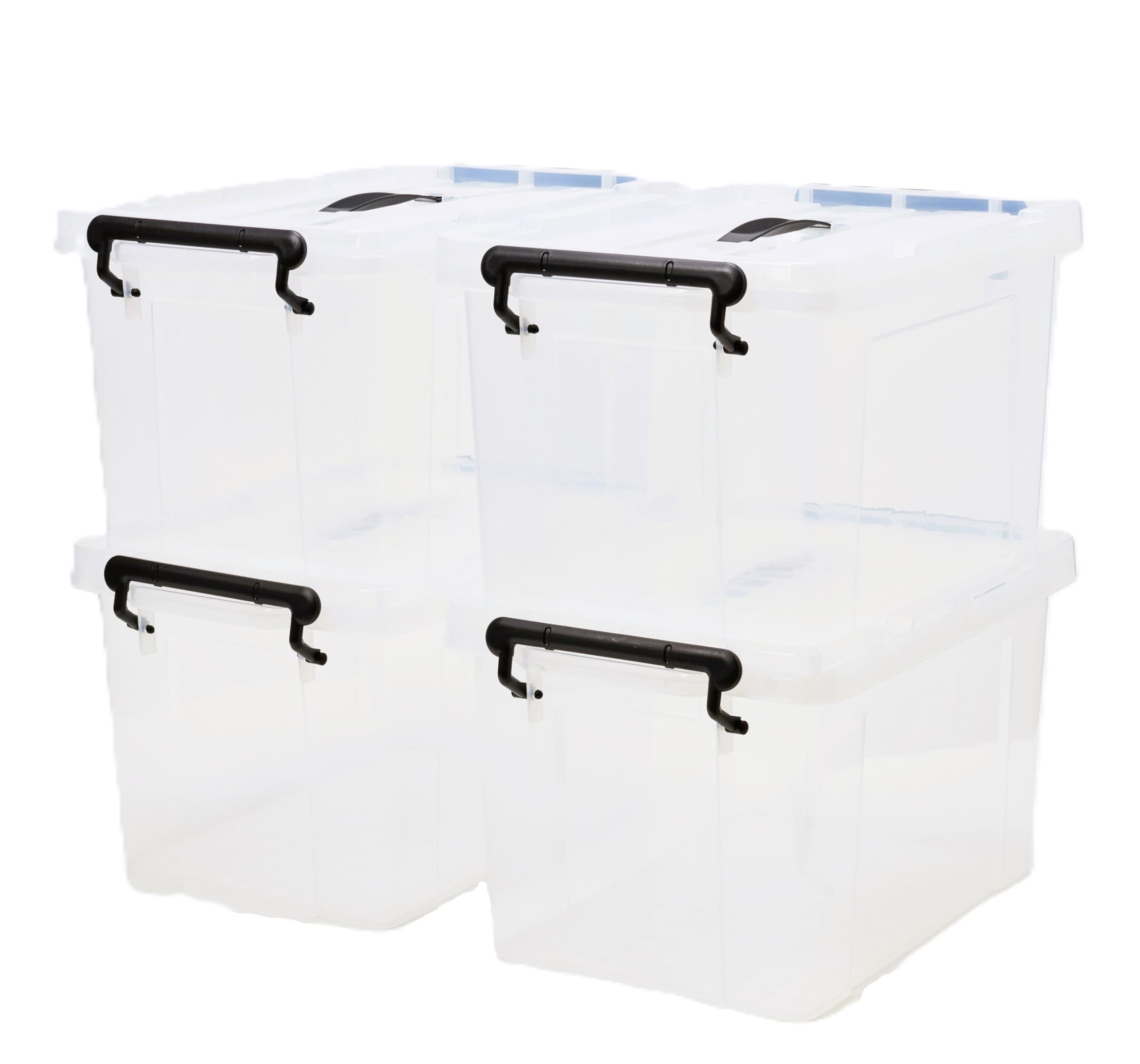 Amazon.com - EZOWare 51 Quart Lidded Plastic Storage Bin Boxes, Clear ...
