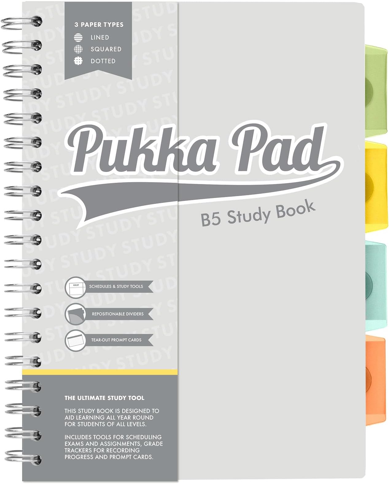 Pukka Pad, B5 Study Book - 120 Page, 60 Sheet B5 Notebook ...
