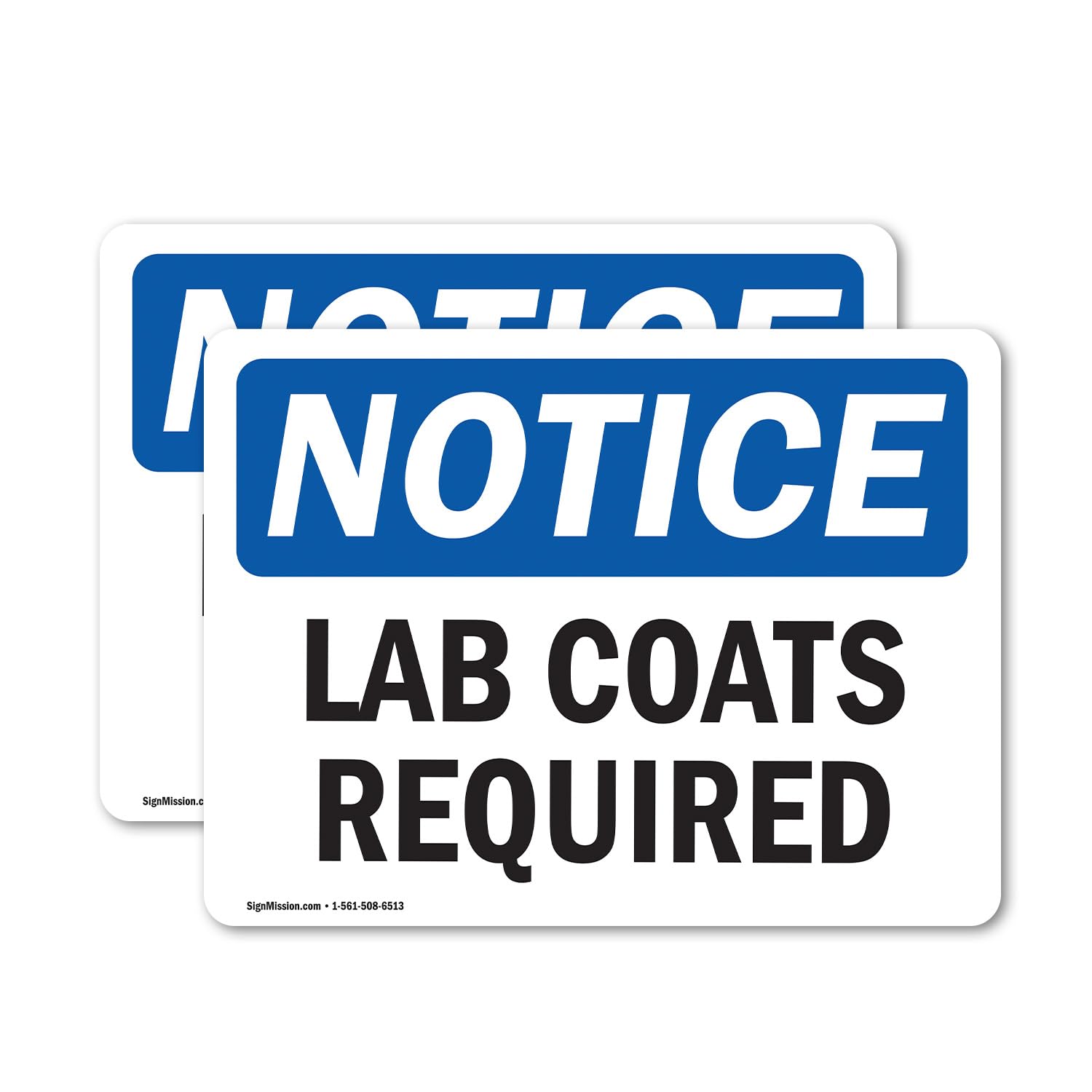 Amazon.com: (2 Pack) Lab Coats Required OSHA Notice Sign 10 Inch X 7 ...