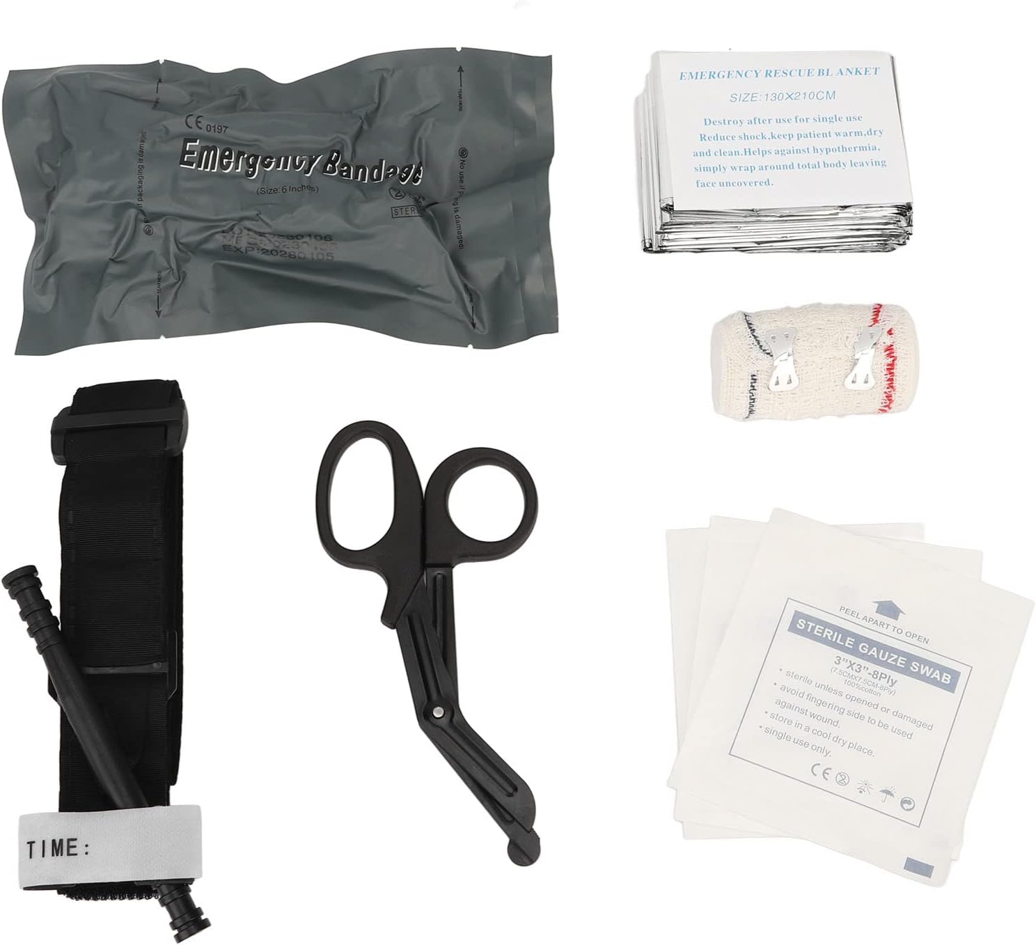 First Aid Bleed Control Kit Emergency Outdoor Bandage Kit Tourniquet ...