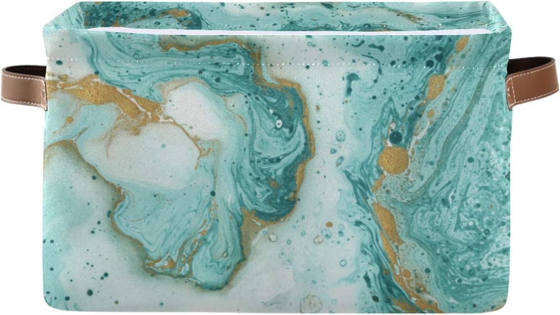 Amazon.com: HOYYU Grey Blue Teal Turquoise Basket Decor Storage Bin ...
