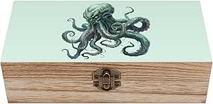 Amazon.com: Sea Monster Cthulhu Funny Wooden Gift Boxes Memory Box ...