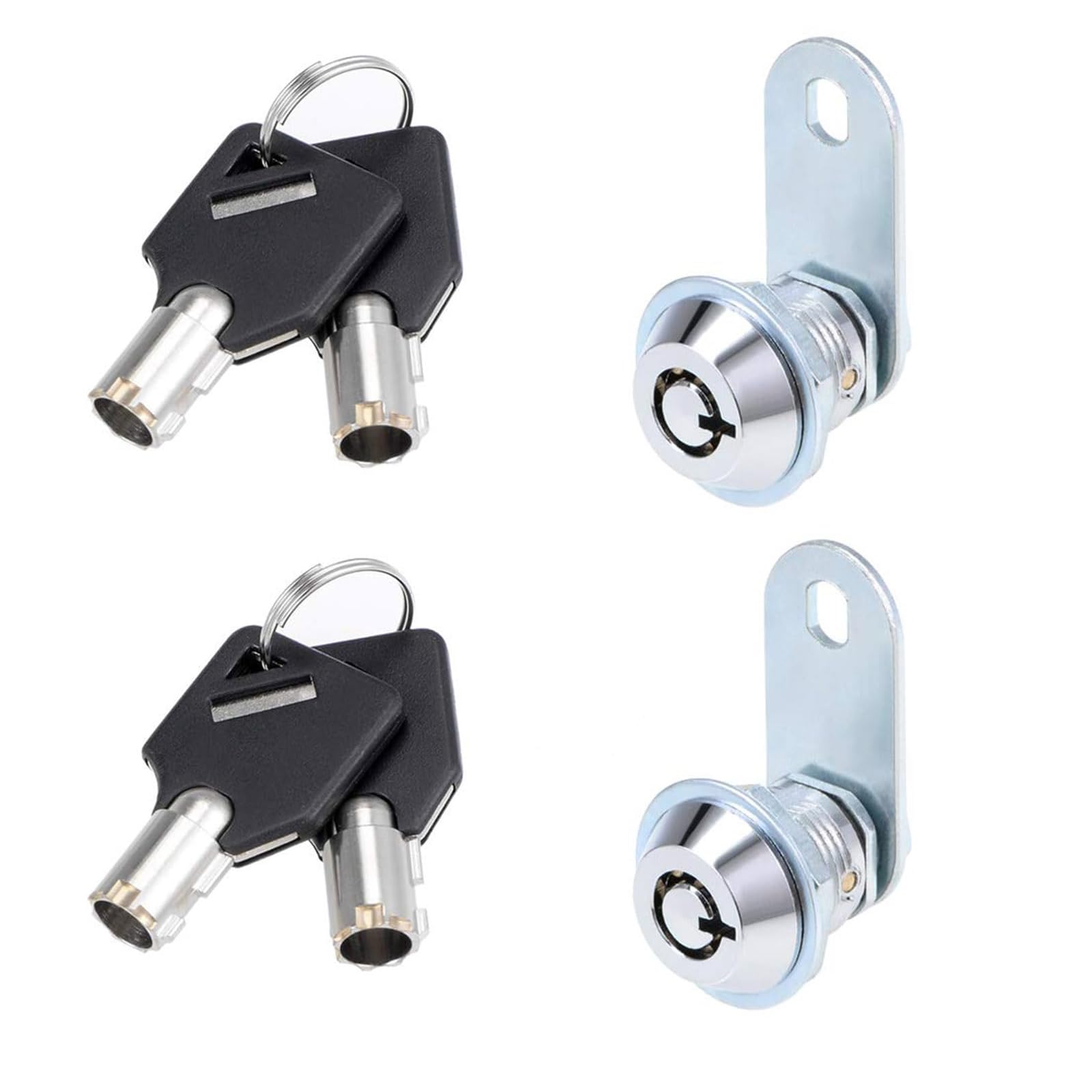 TOP-VIGOR 2Pcs 16mm Tubular Cam Lock, Mailbox Lock Cabinet Cylinder ...