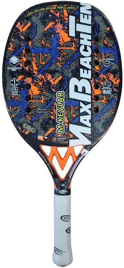 Amazon.com : Max Beach Tennis MBT Beach Tennis Racket M-Kevlar 2022 ...