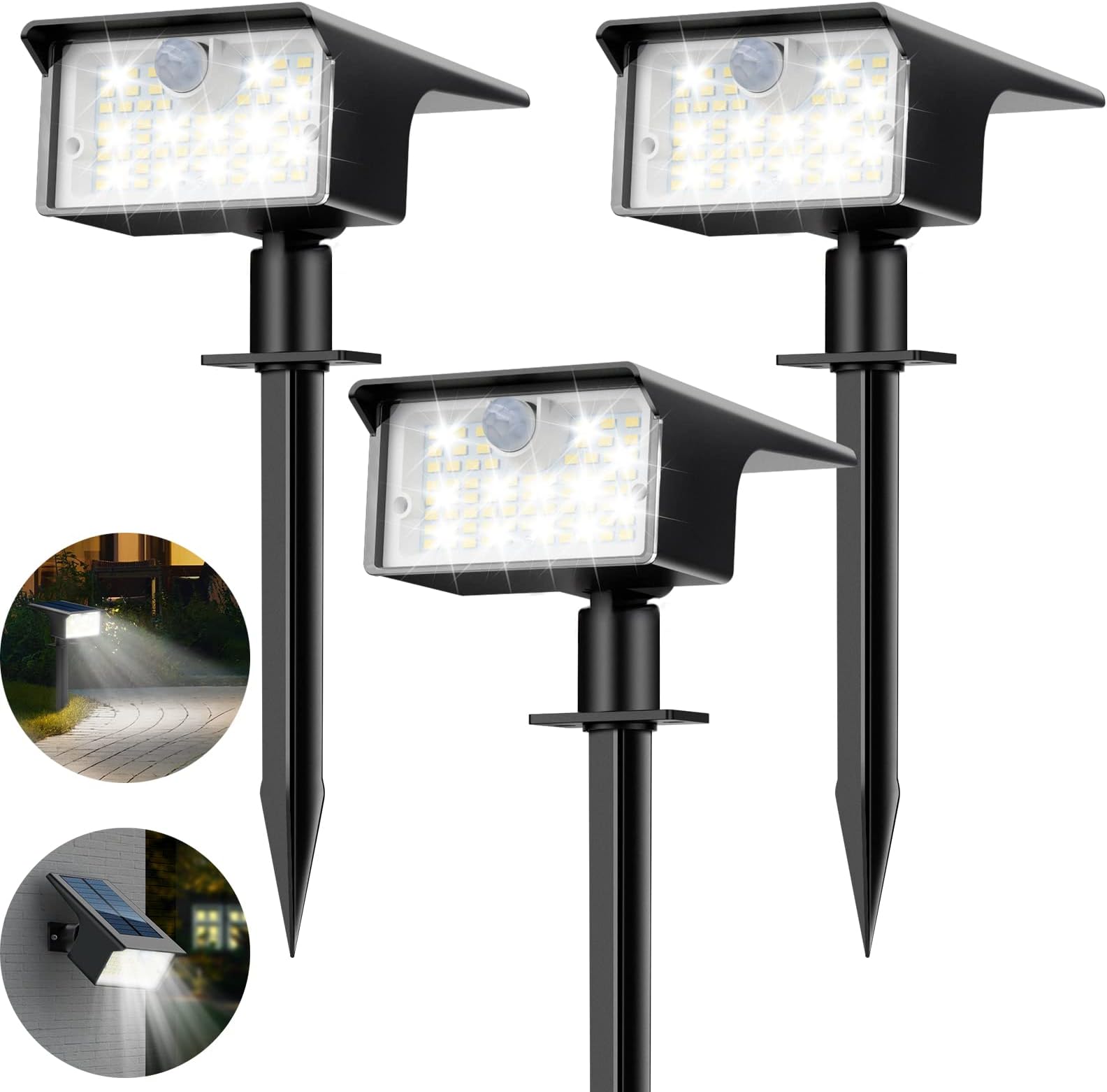 Solar Fence Lights Solar Deck Lights Outdoor White 10 Pack& Motion ...