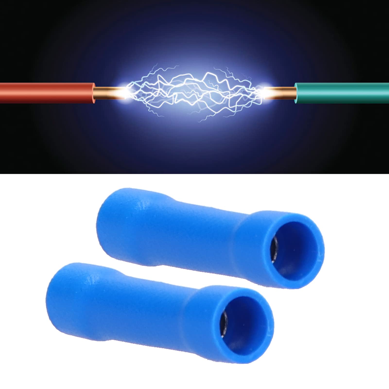 Snapklik.com : Blue Butt Connectors Crimp Splice Terminals,Blue Heat ...