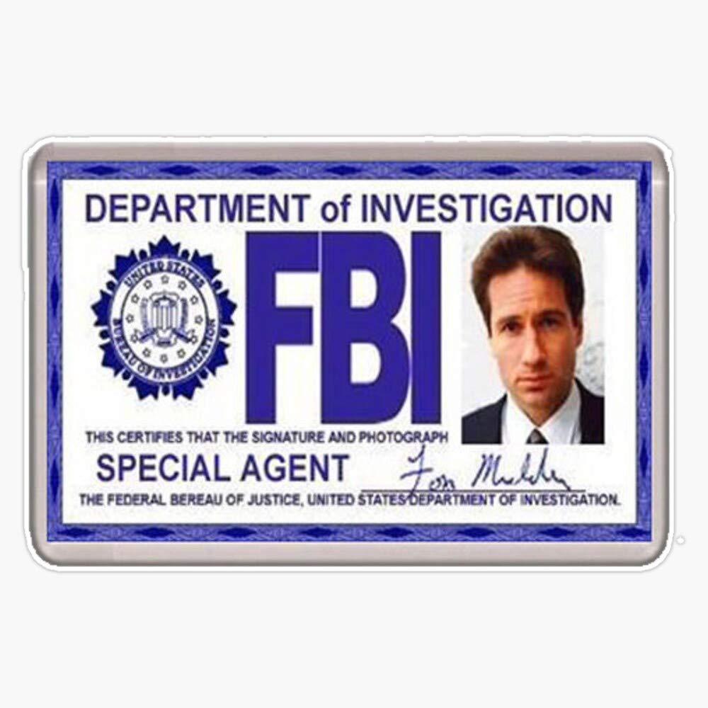 X-FILES FBI AGENT FOX MULDER LANYARD WITH ID HOLDER & KEYCHAIN C $4.21 ...