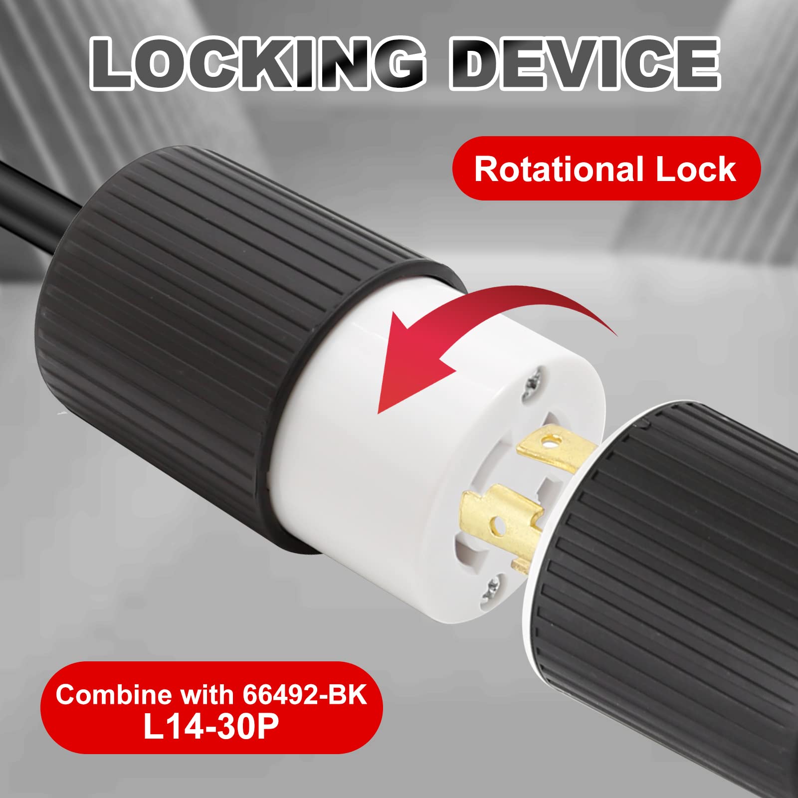 Snapklik.com : NEMA L14-30P Twist Locking Plug And Connector, 30 Amp ...