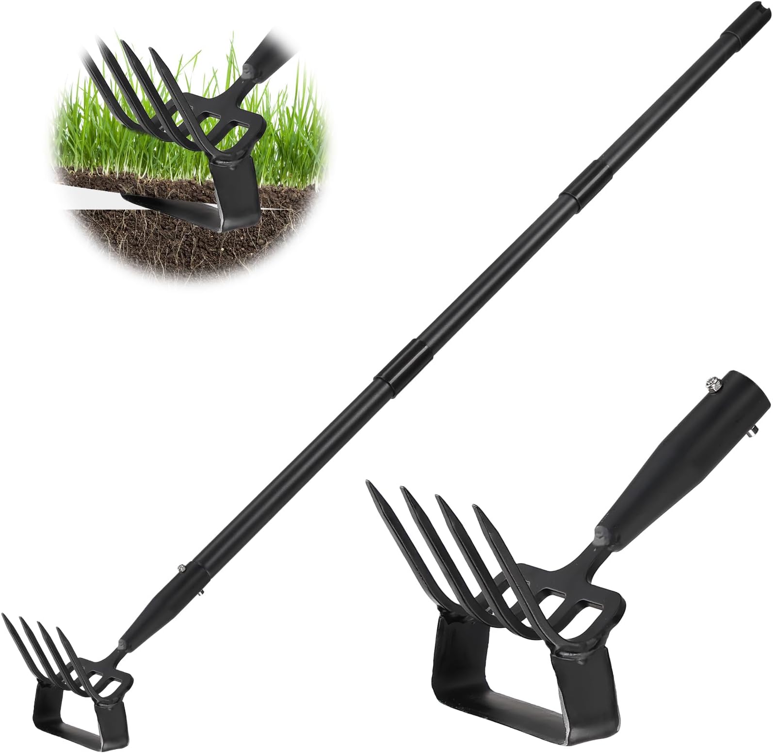 Amazon.com : Garden Hoe Cultivator Weeding Tool, Stirrup Hoe Rake with ...