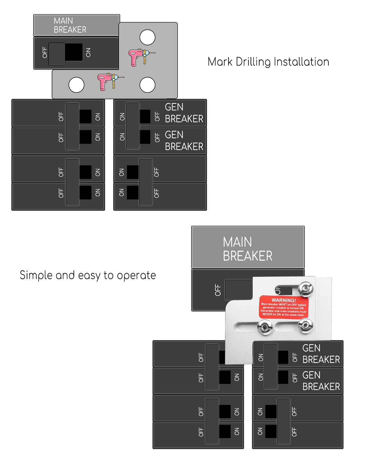 Snapklik.com : Generator Interlock Kit Fit For Square D QO And Homeline ...