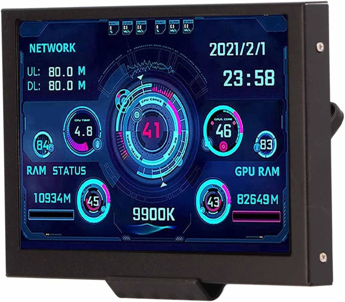 Monitor de temperatura de computador, monitor de RAM de PC com brilho ...