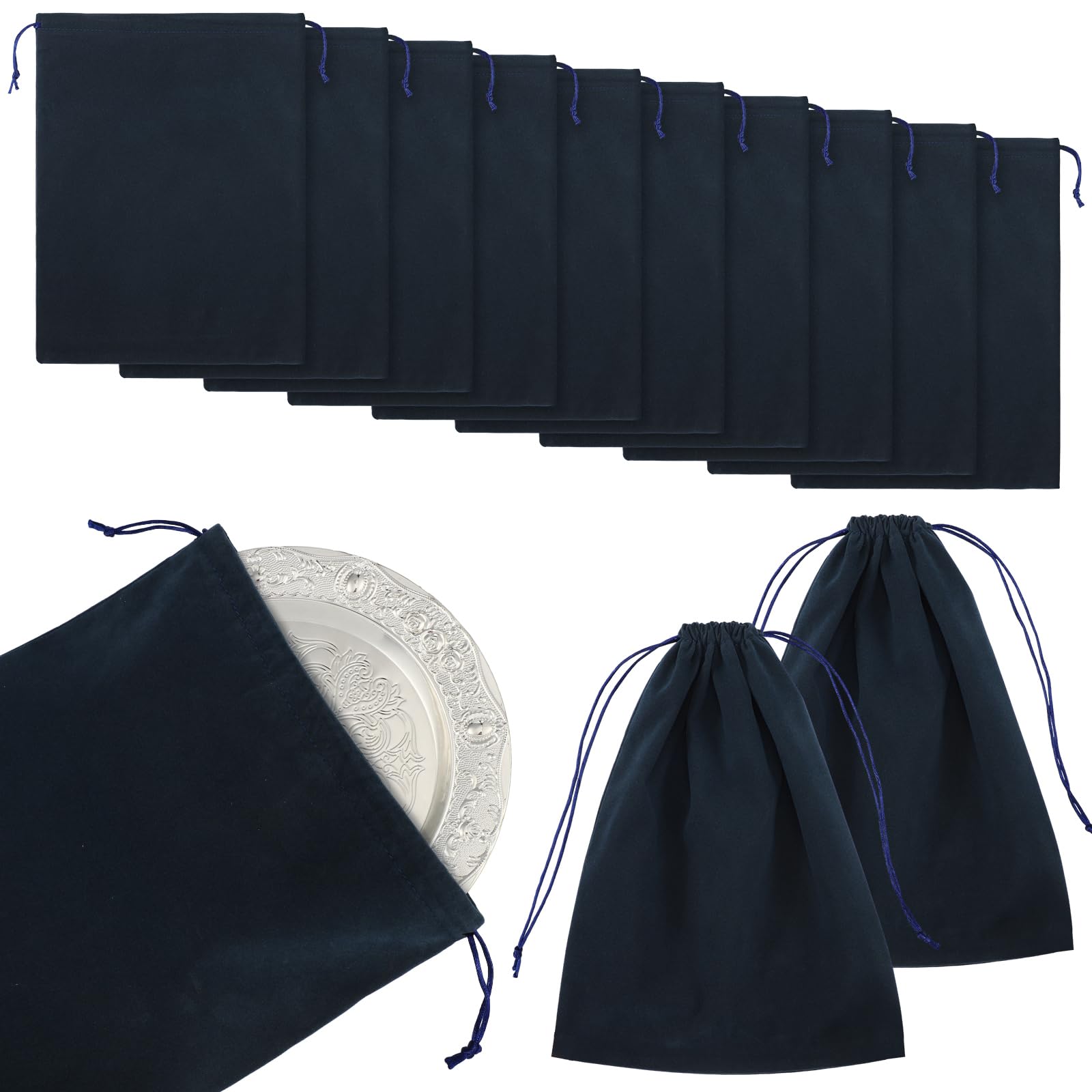 Amazon.com: 10 Pcs Silver Storage Bags, 9 x 11.8 Inch Anti Tarnish ...