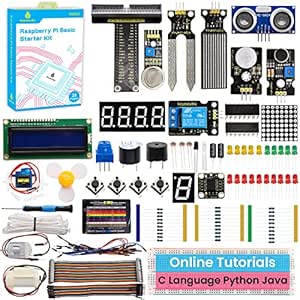 KEYESTUDIO Basic Starter Kit for Raspberry Pi 4 3 3B/2B/B+, with ...