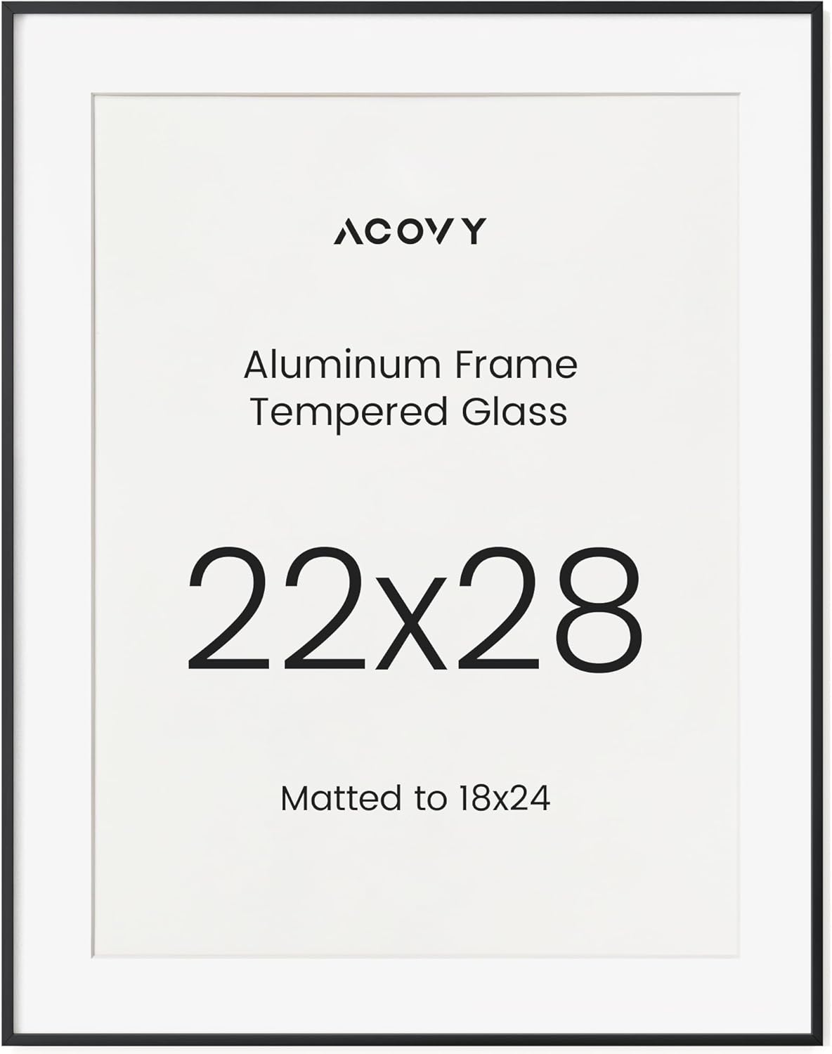 Amazon.com - Acovy 22x28 Poster Frame Black, 22x28 Frame with Mat for ...