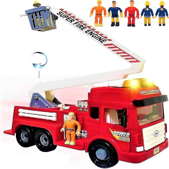 Buy FUNERICA Big Fire Truck Toy with Lights and Sounds, Large Folding ...