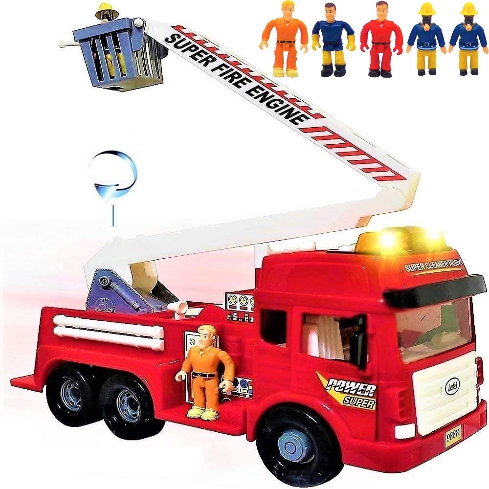 Buy FUNERICA Toy Fire Truck With Lights And Sounds 4 Sirens Big buy-funerica-toy-fire-truck-with-lights-and-sounds-4-sirens-big