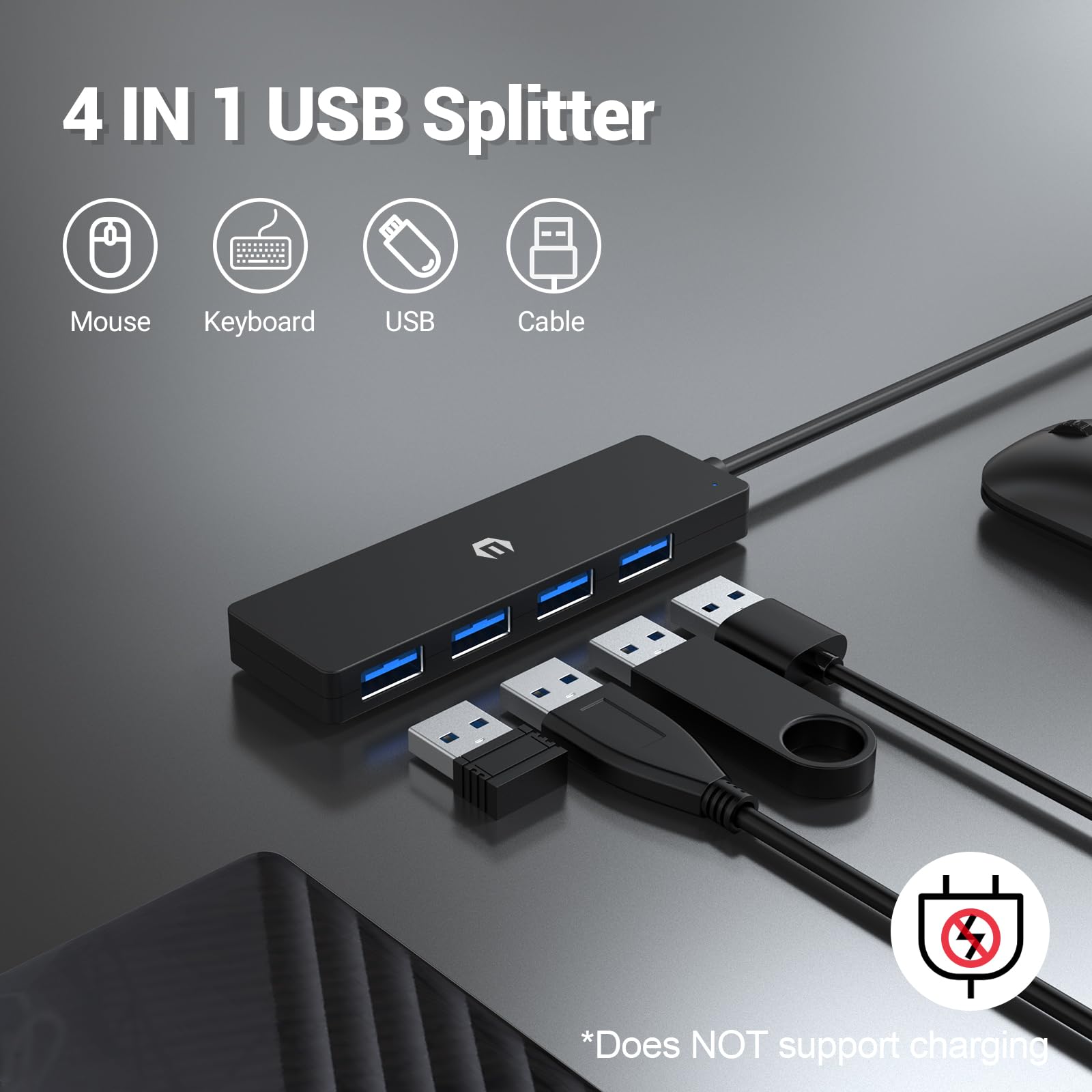 Snapklik.com : Tymyp USB 3.0 Hub, High Speed 4 Port USB Hub