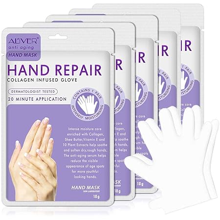 Amazon.com: 6 Pairs Moisturizing Hand Mask Gloves for Dry Hands,Hand ...