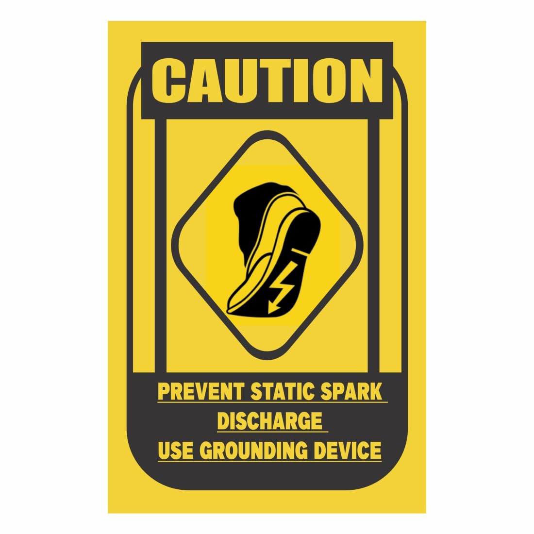 Buy ORDERSHOCK Caution Prevent Static Spark Discharge Use Grounding ...